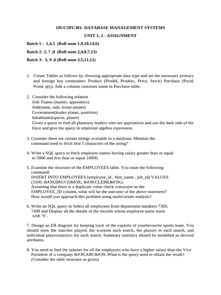 UNIT 1 DBMS | PDF | Databases | Computing UNIT 1 DBMS | PDF | Databases | Computing