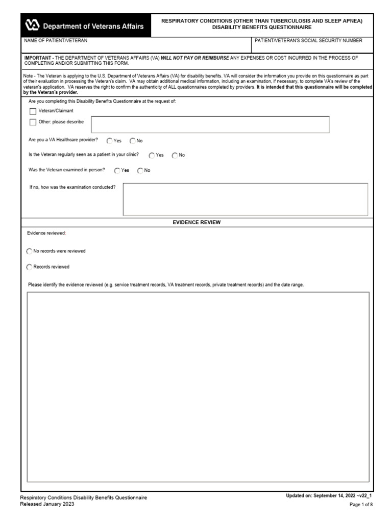 Respiratory Conditions Other Than Tuberculosis and Sleep Apnea | PDF ...