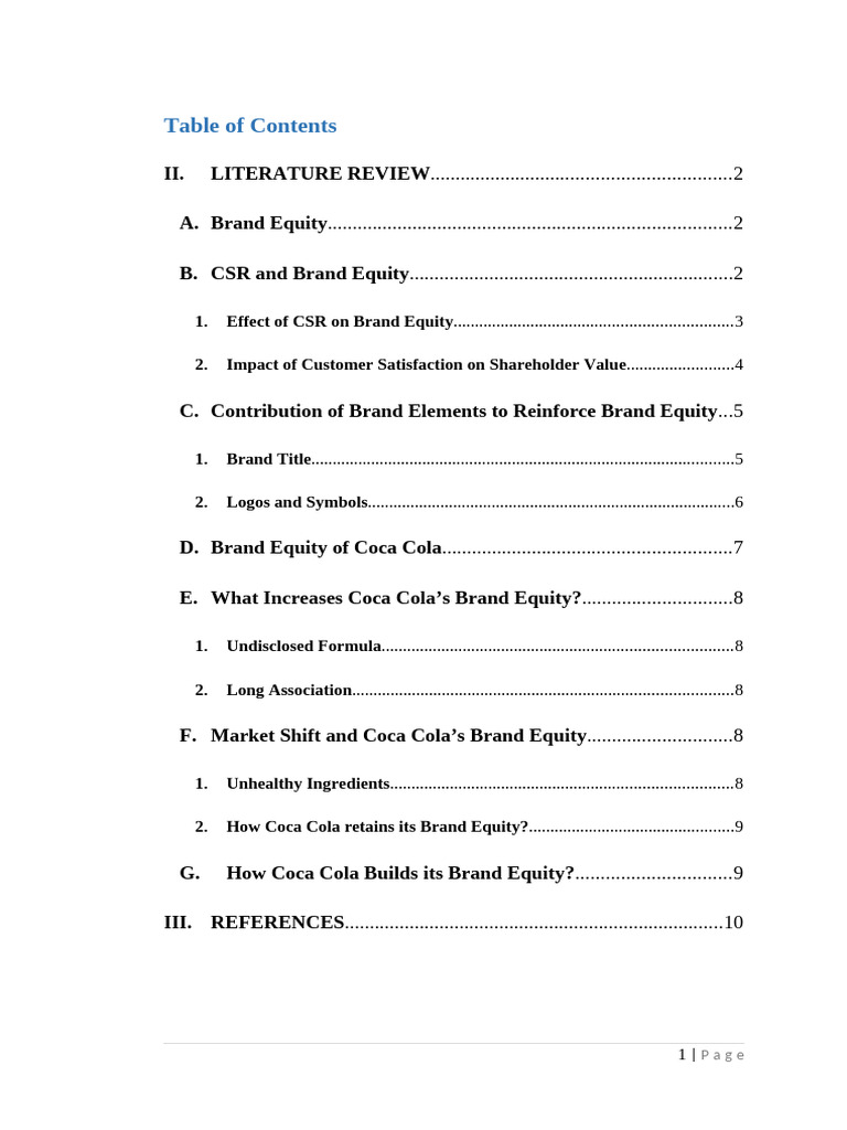 Coca Cola's Brand Equity Analysis | PDF | Brand | Corporate Social ...
