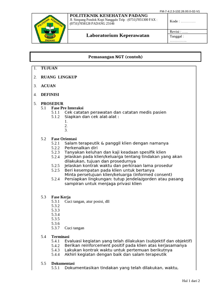 Form SOP OK | PDF