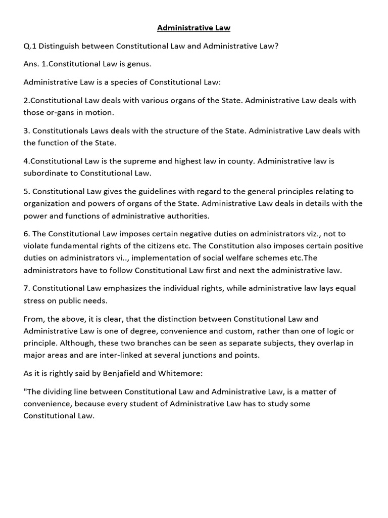 Administrative Law | PDF