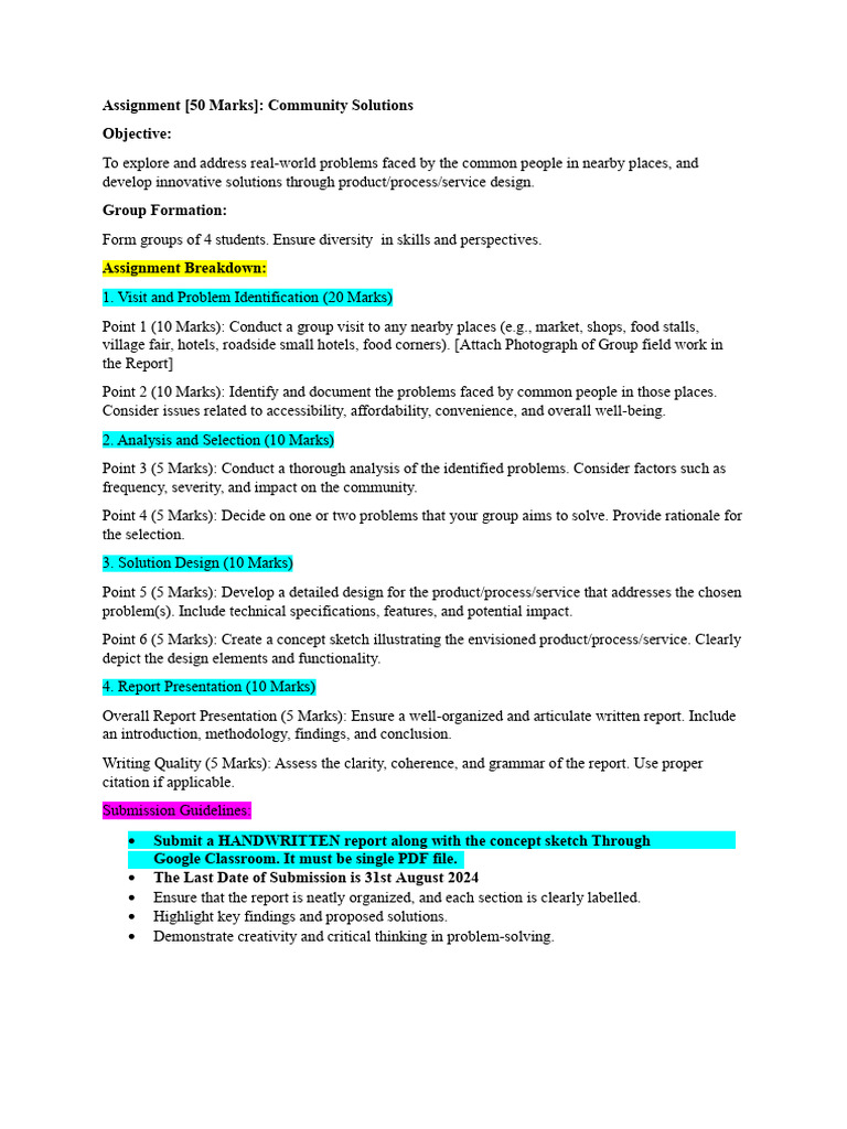 Design Thinking Assignment | PDF