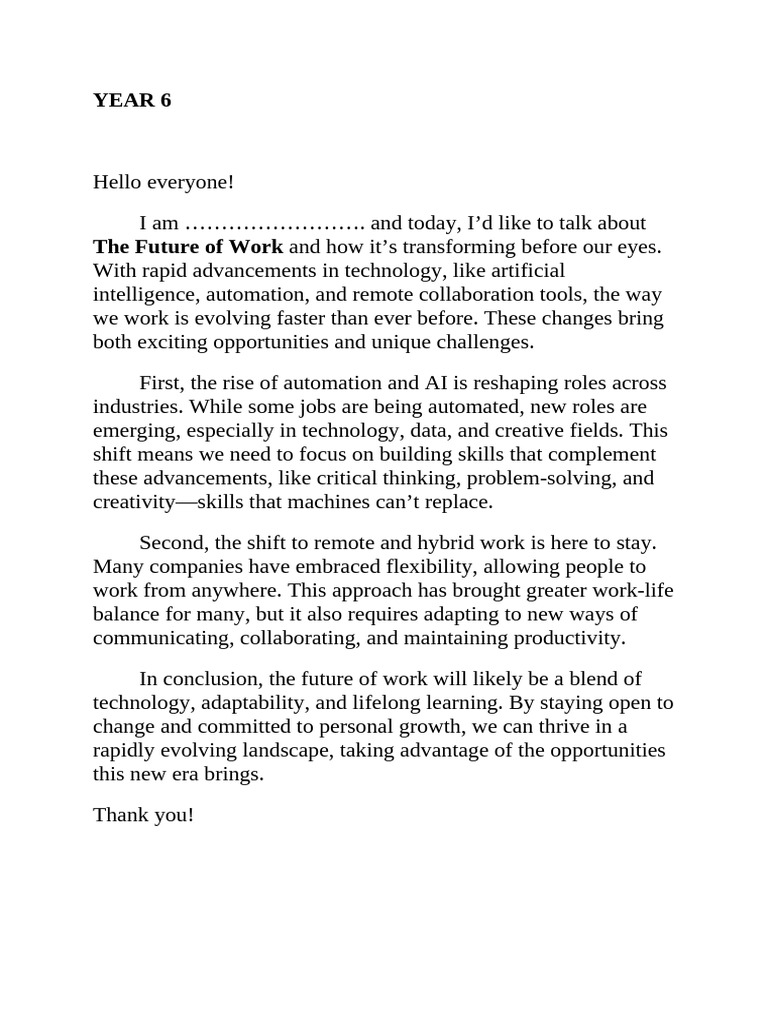 THE FUTURE WORK | PDF