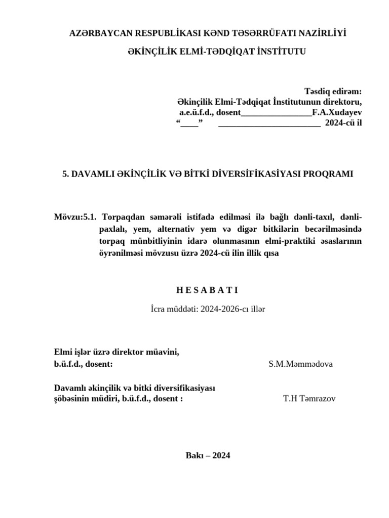 İllik Qısa Hesabat 2024 | PDF