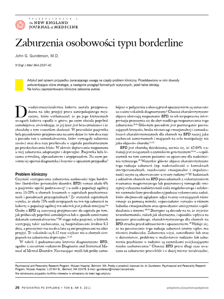Borderline Diagnoza | PDF