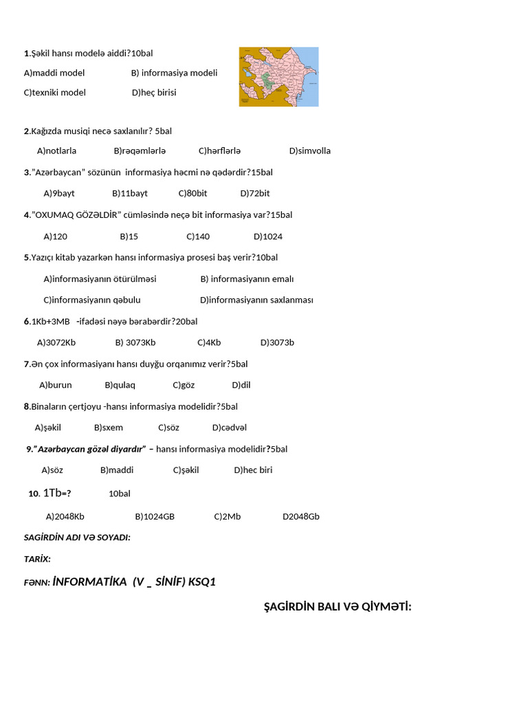 5ci Sinif KSQ | PDF