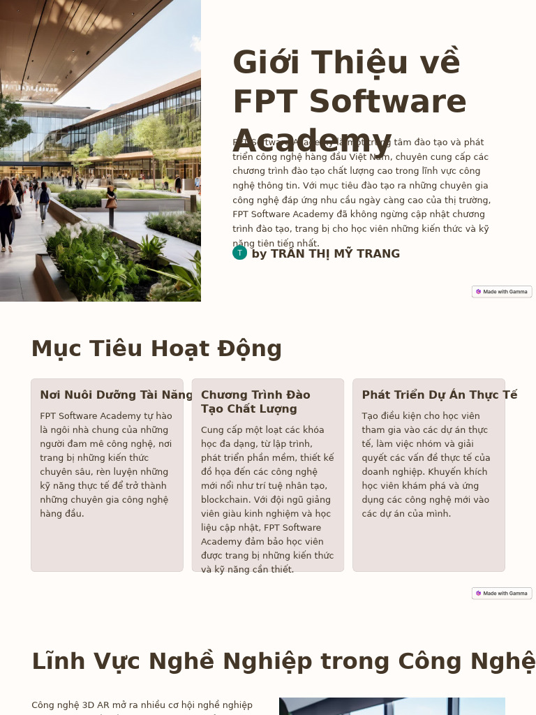 Gioi Thieu Ve FPT Software Academy (1) | PDF