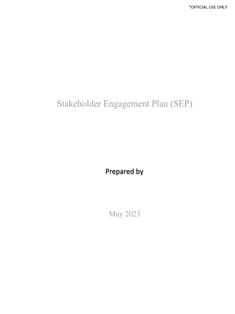 ESIA - Annex IV Stakeholder Engagement Plan - P000308 - May 2023 | PDF ... ESIA - Annex IV Stakeholder Engagement Plan - P000308 - May 2023 | PDF ...