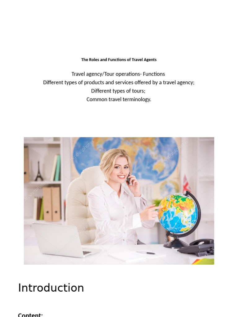 The Roles and Functions of Travel Agents | PDF | Travel Agency | Cruise ...