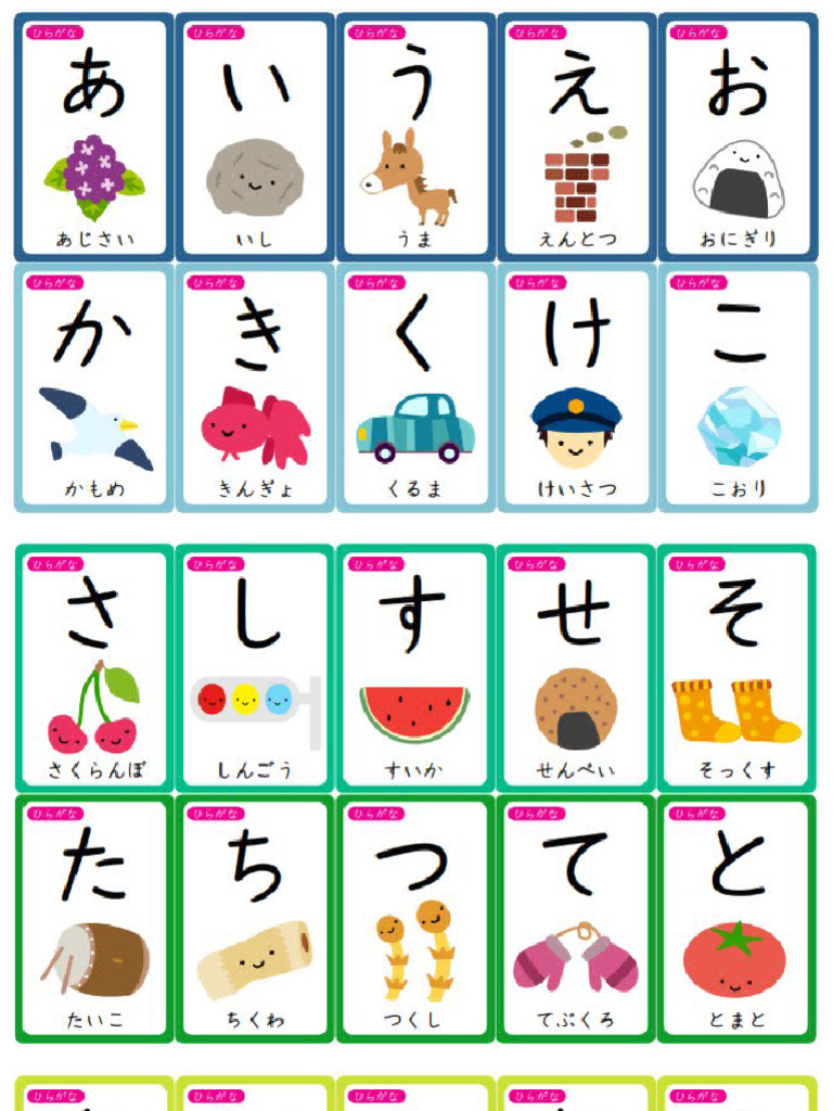Flash Card Hiragana | PDF