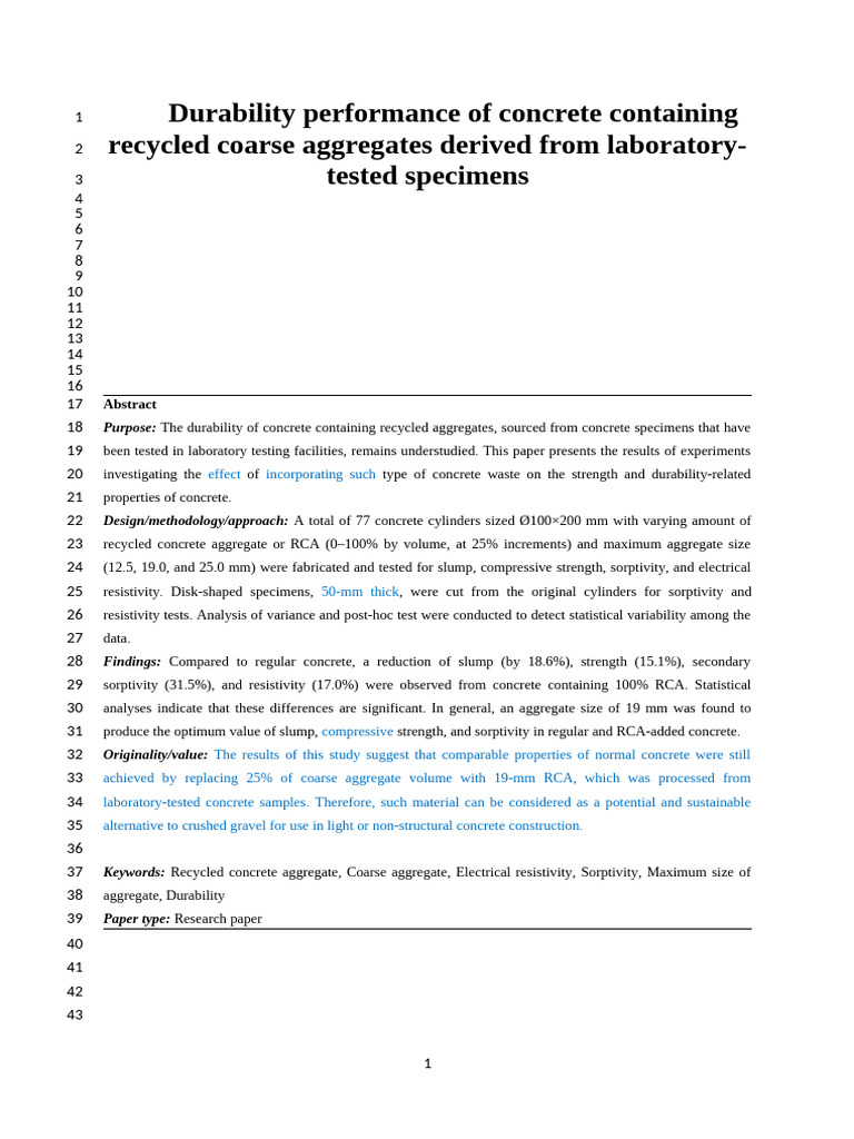 Revised RCA Paper (WJE-02-2023-0033.R1) .v2 | PDF | Concrete ...