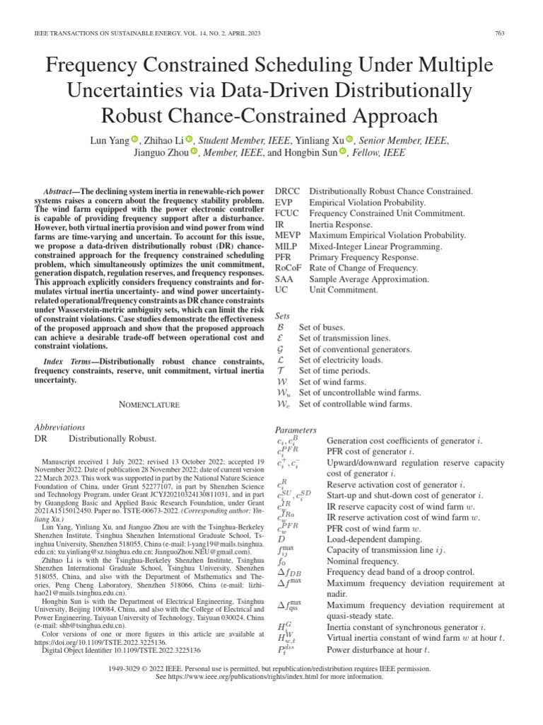 NEW-2-Frequency Constrained Scheduling Under Multiple Uncertainties Via Data-Driven ...