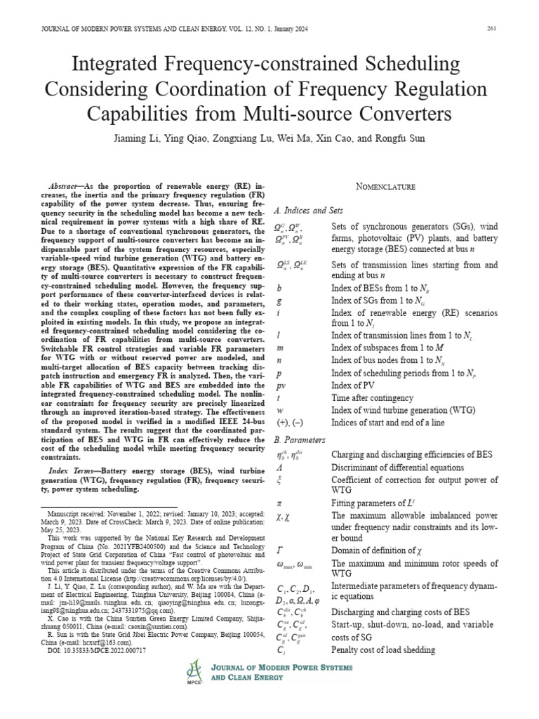 NEW-5-Integrated Frequency-Constrained Scheduling Considering Coordination of Frequency ...