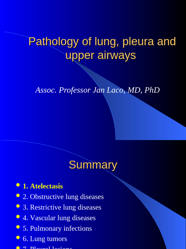 Pathology of Lung Upper Airways and Pleura | PDF | Respiratory Diseases ...