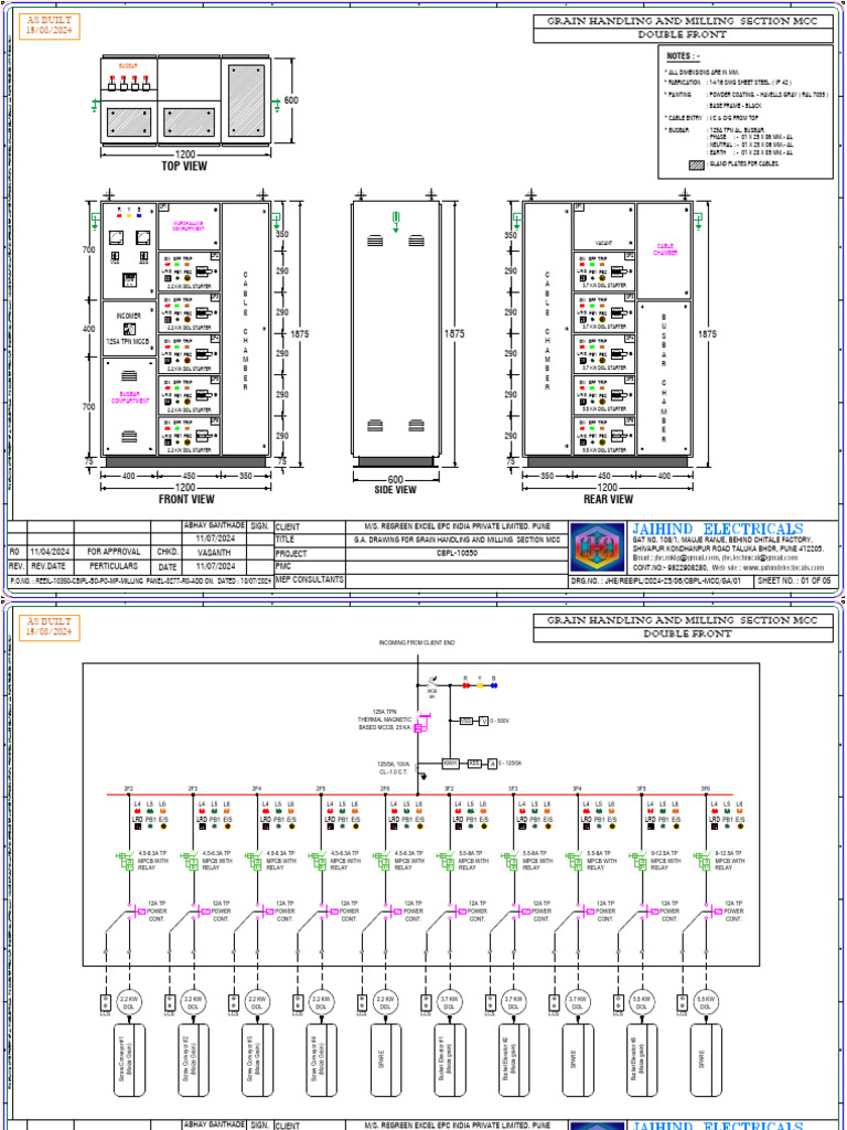 GRAIN HANDLING AND MILLING SECTION MCC | PDF | Metals | Building Materials