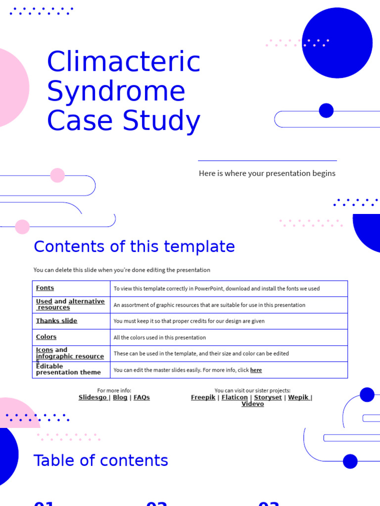 Climacteric Syndrome Case Study by Slidesgo | PDF | Medical Diagnosis ...