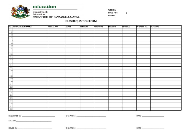 File Requisition From Registry (2) New | PDF