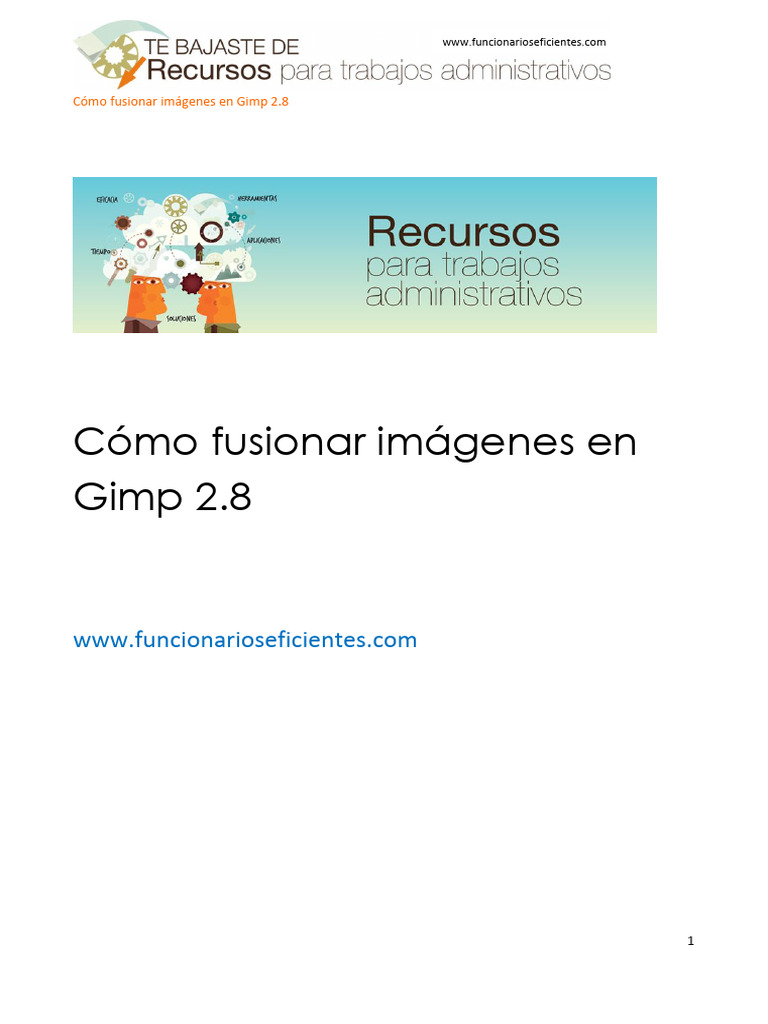 Como Fusionar Imagenes en Gimp 2 8 Tutorial.original | PDF | Botón (Computación) | Ventana ...