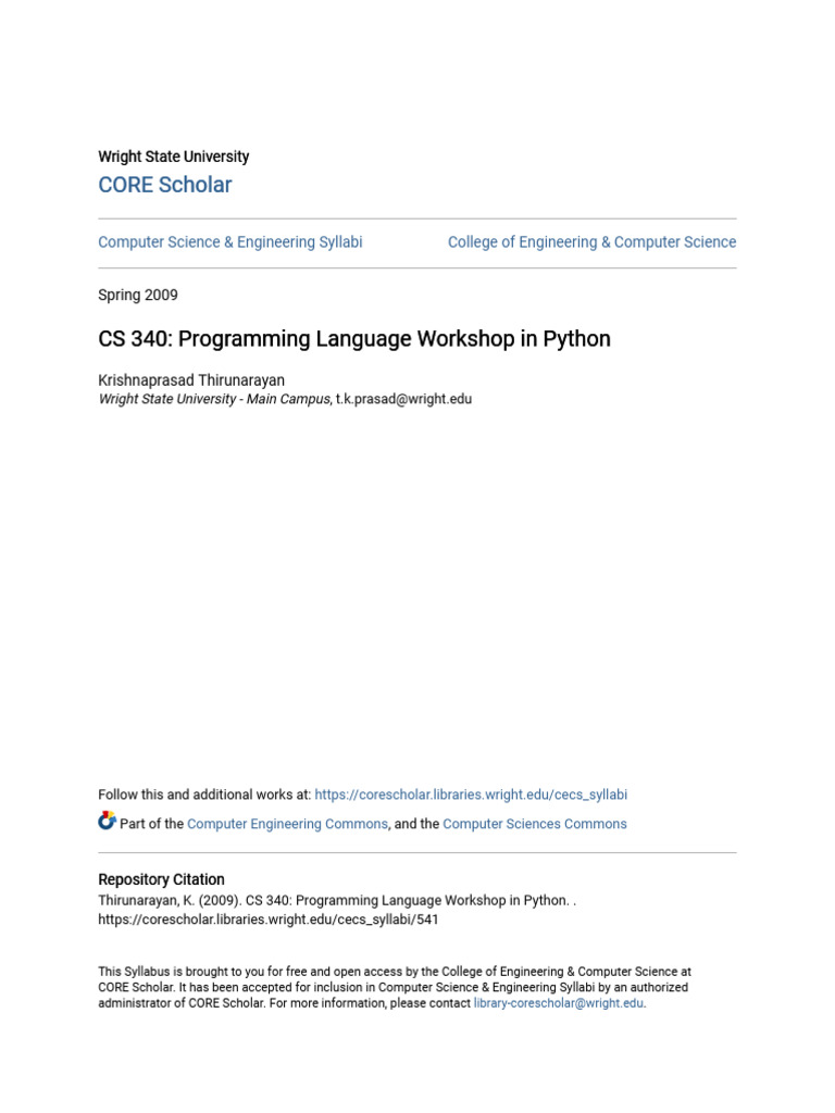 CS_340_Programming_Language_Workshop_in | PDF | Computing | Computer ... CS_340_Programming_Language_Workshop_in | PDF | Computing | Computer ...