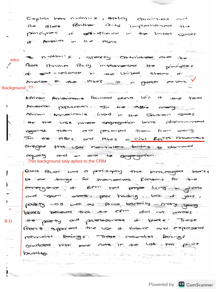 Black Power Movement Essay | PDF