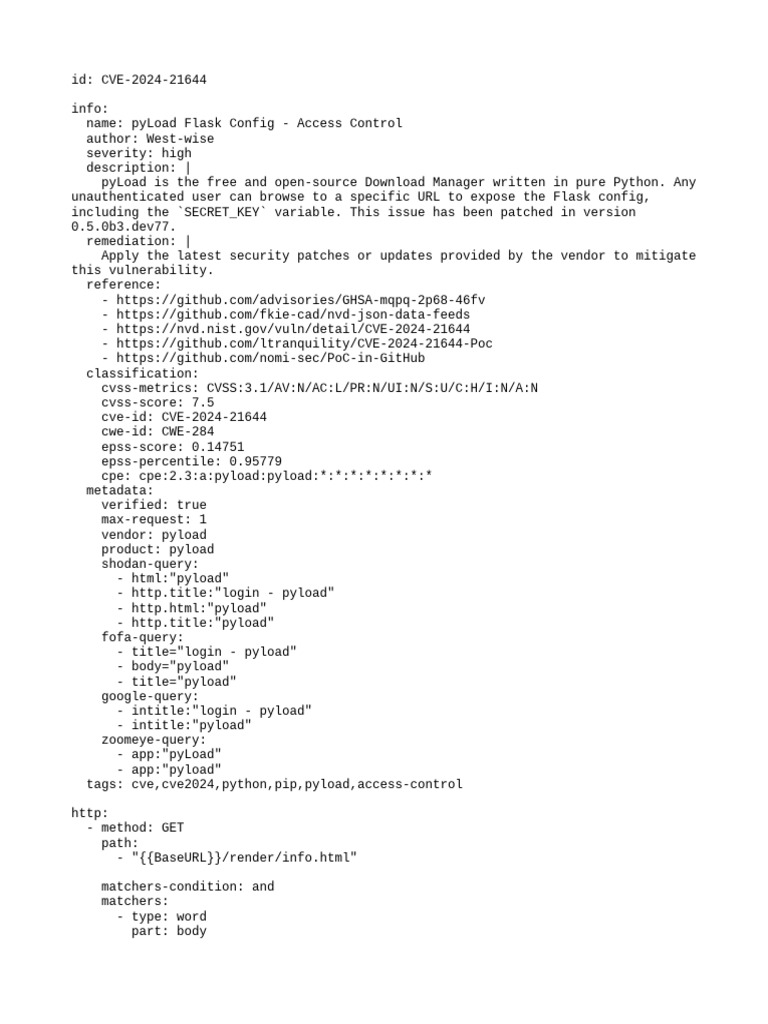 Cve 2024 21644 | PDF