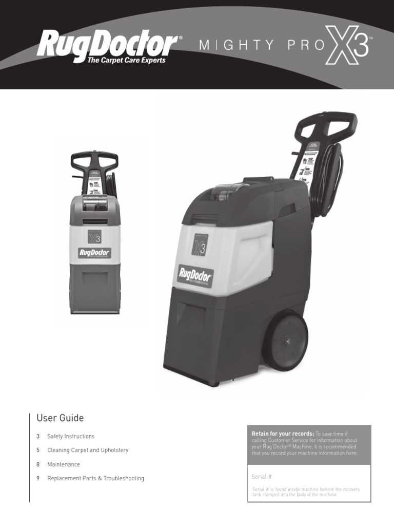 Mighty Pro X3 user manual | PDF | Vacuum Cleaner