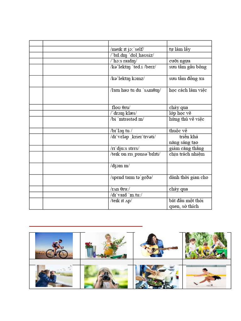 UNIT 1 G7 | PDF | Hobbies