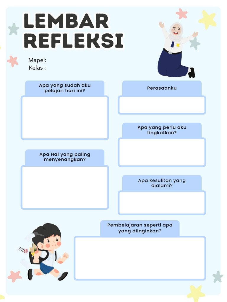 Lembar Refleksi Pembelajaran Siswa | PDF