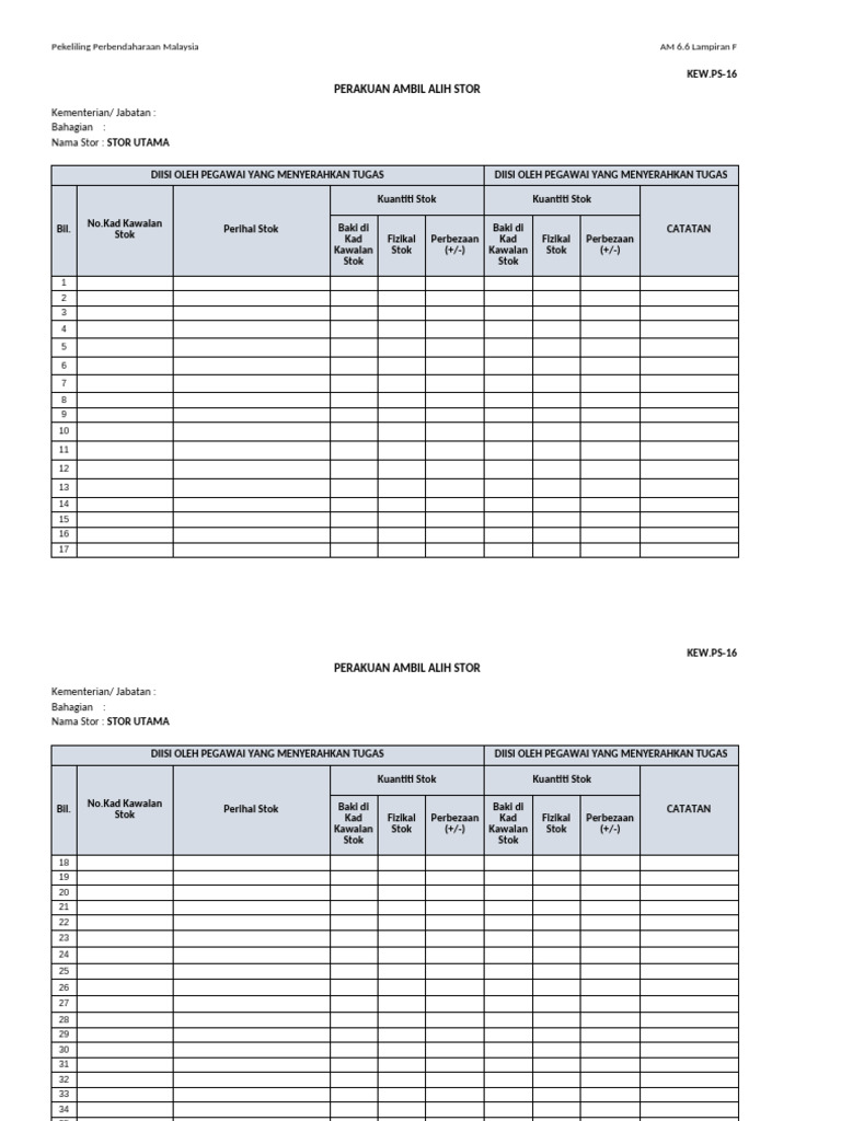 Borang Kew.ps 16. | PDF