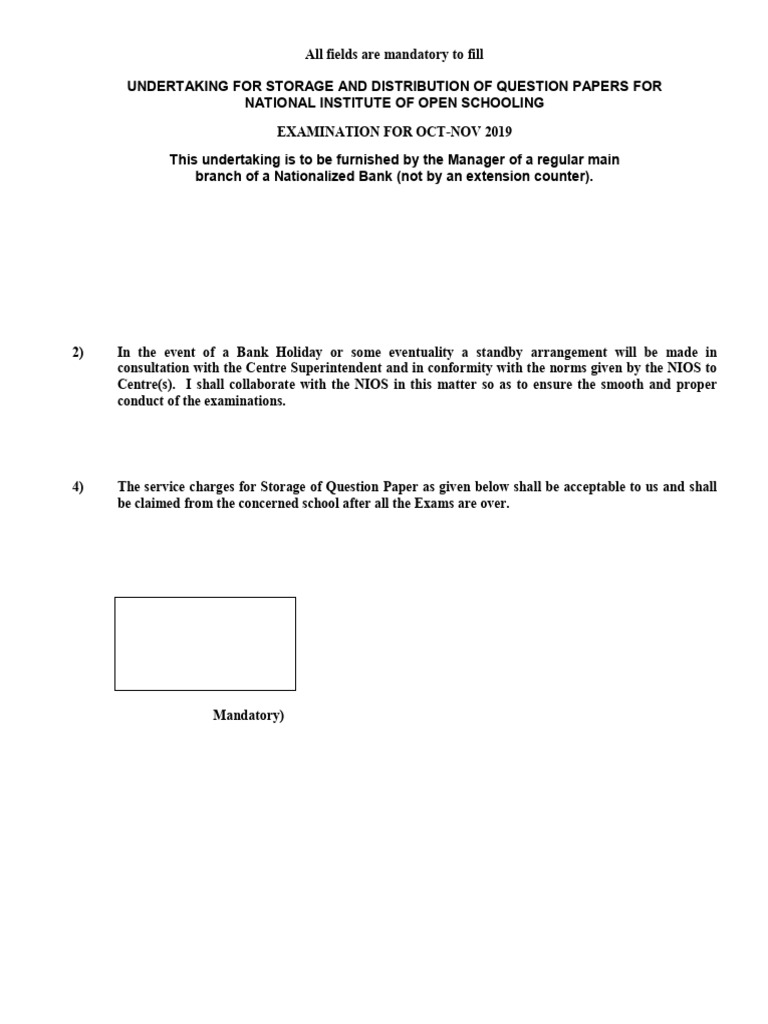 Bank Acceptance Proforma Oct19 | PDF