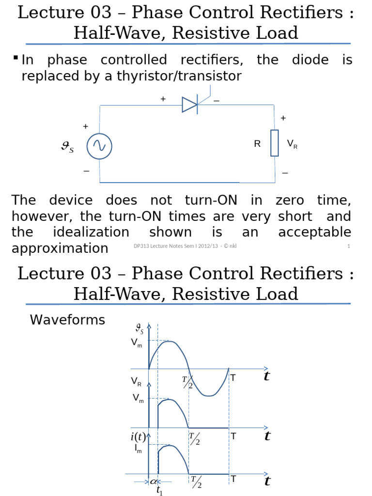 Lecture 03 Part2 - Rectifiers 97-2003 | PDF | Rectifier | Root Mean Square