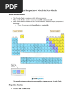 Properties of Metals and Non-Metals | PDF | Ion | Oxide