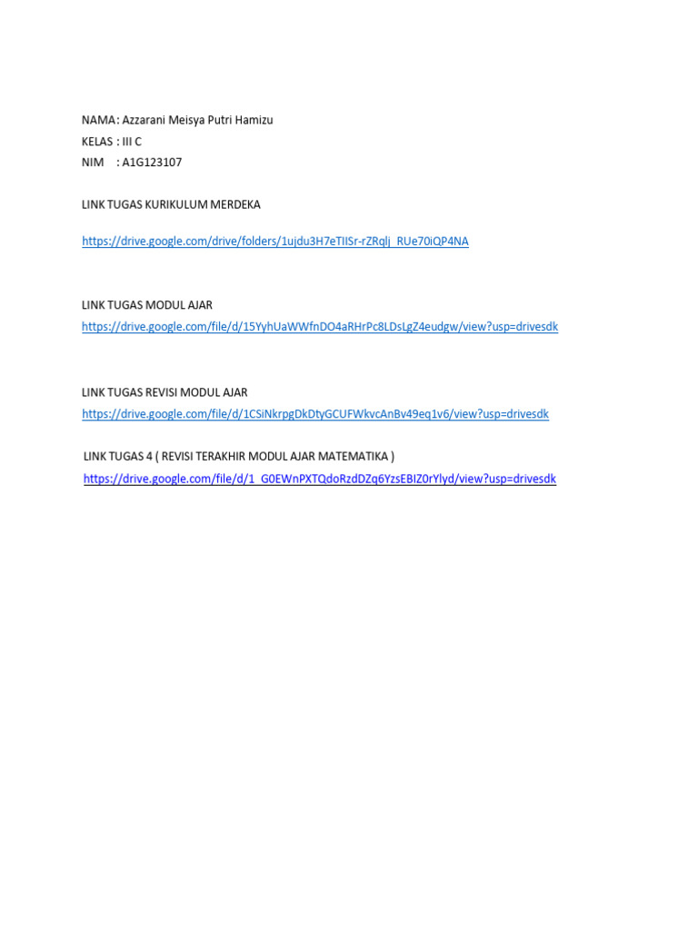 Link Tugas Matematika Azzarani Meisya P. H-1 | PDF | Career & Growth | Computers