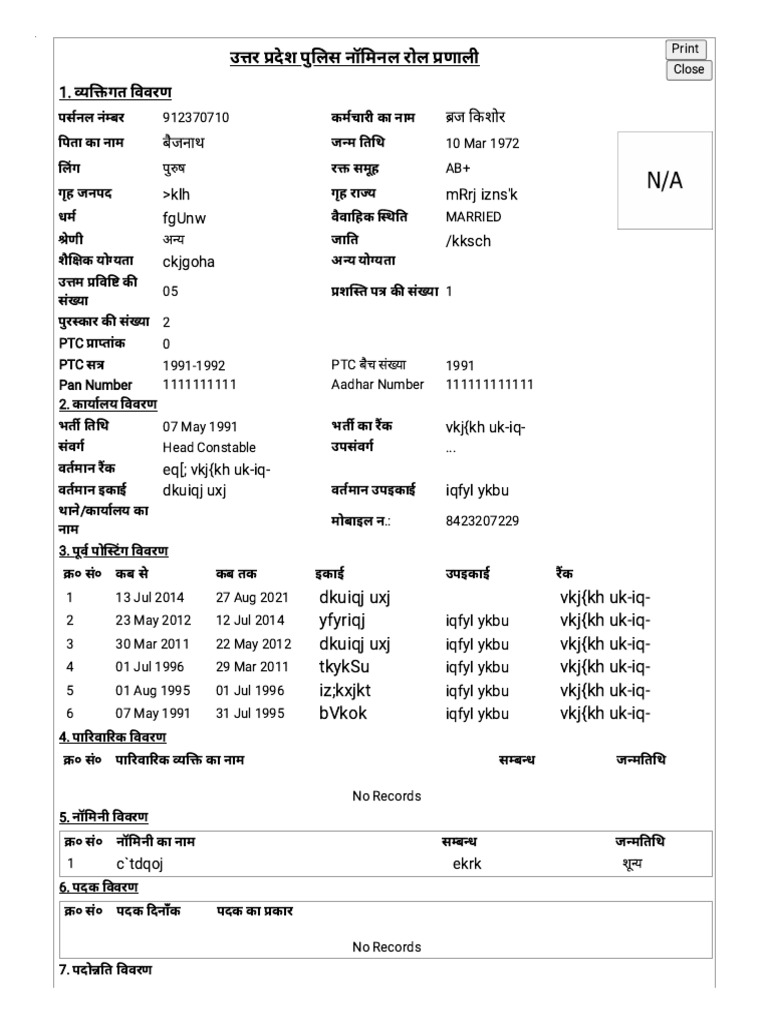 Personal Detail | PDF