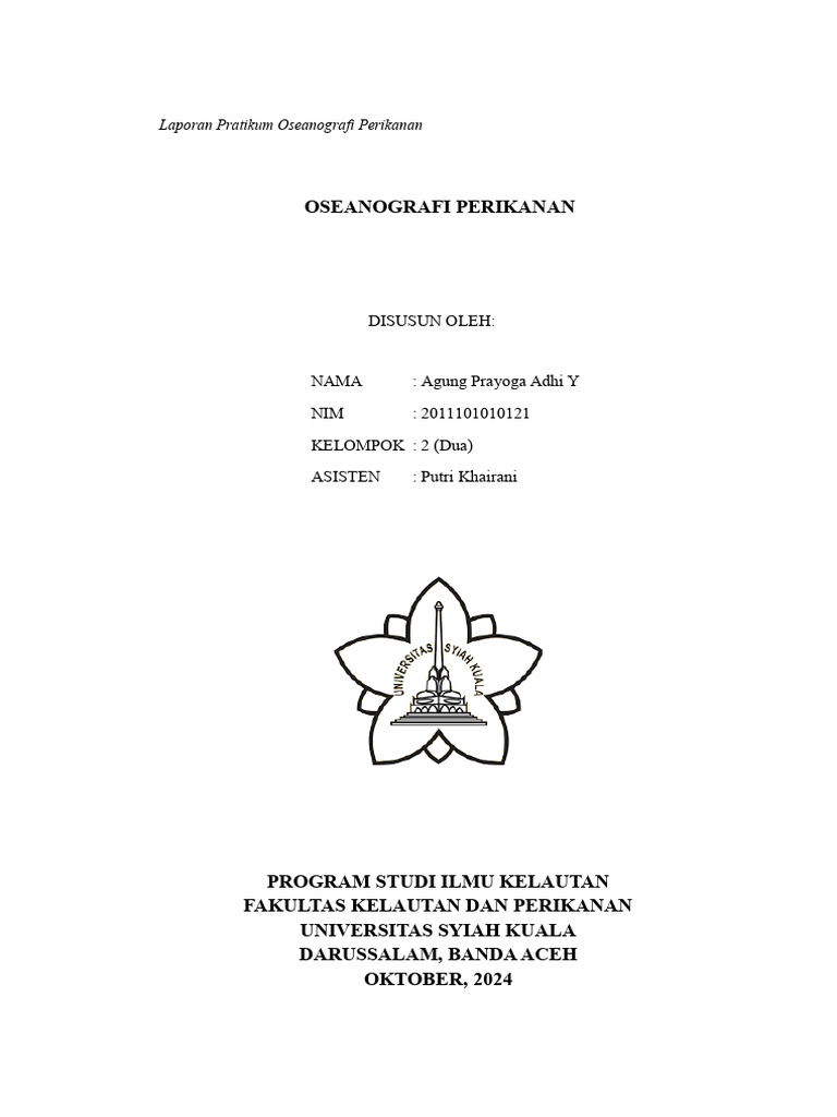 Laporan Pratikum Oseanografi Perikanan | PDF
