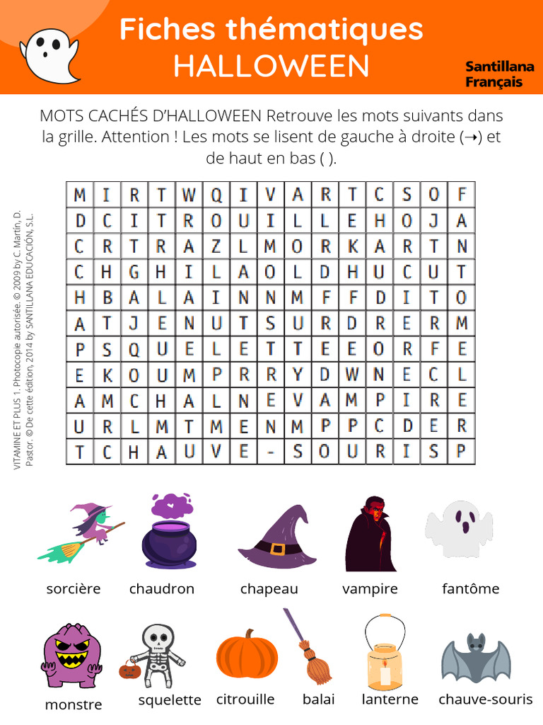 Mots cachés et activités Halloween | PDF | Halloween