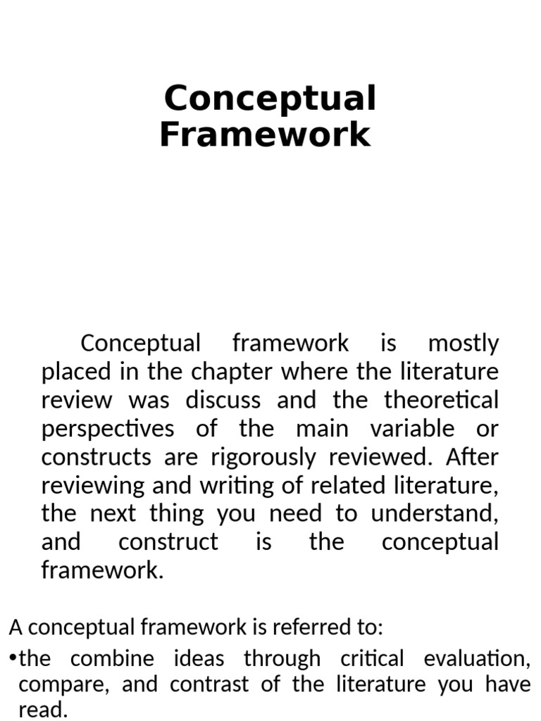 Conceptual Framework | PDF | Conceptual Model | Methodology