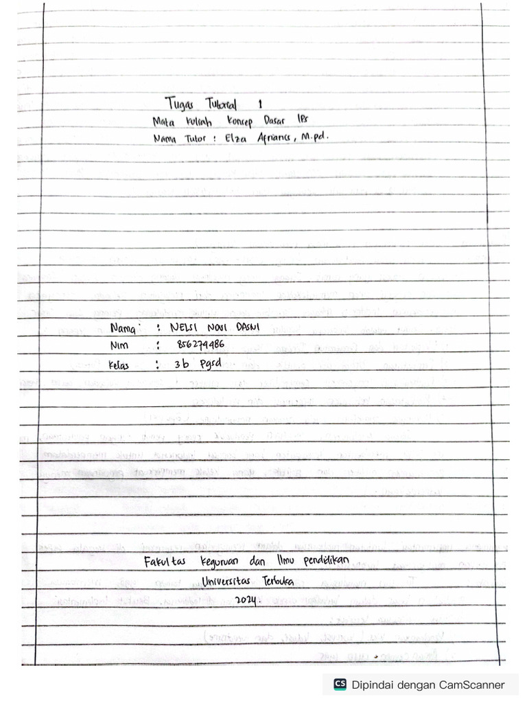 Konsep Dasar Ips Tutorial 1 Tugas | PDF