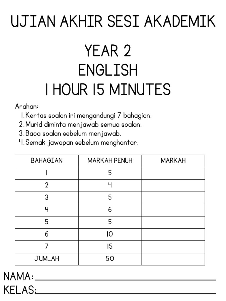 English Year 2 | PDF