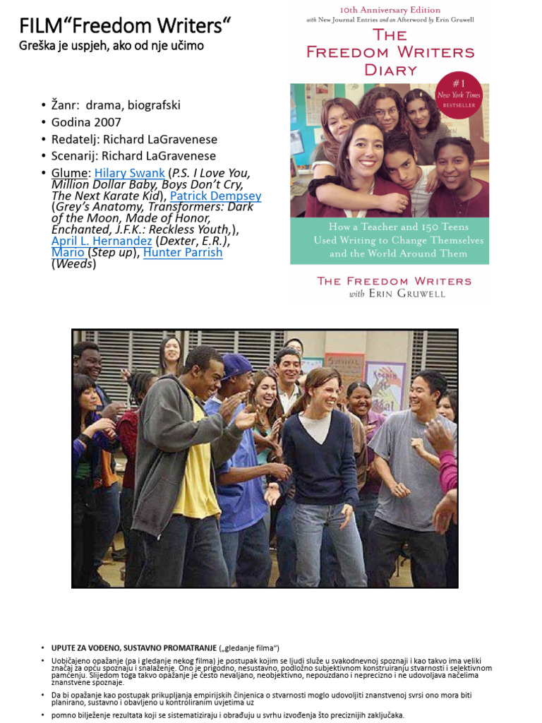 film Freedom Writers - ponavljanje kurikuluma | PDF