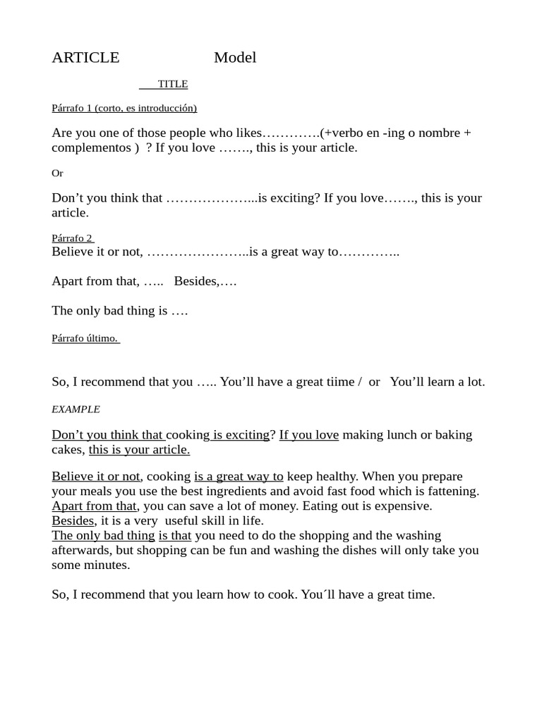 Article Template | PDF | Self-Improvement