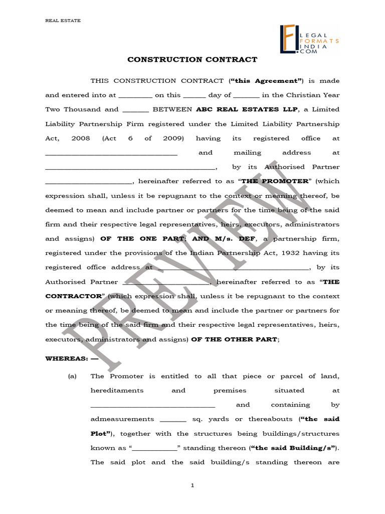 Contractor Agreement Sample | PDF | Limited Liability Partnership ...