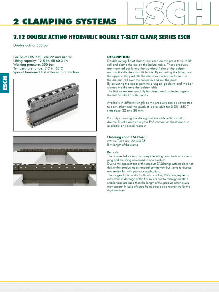 Double Acting T-Slot Clamps Overview | PDF | Mechanical Engineering ...