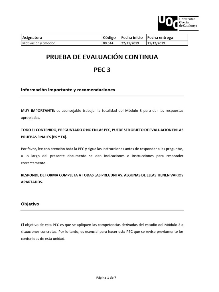 PEC 3: Mindfulness, Alexitimia y Motivación | PDF | Ira | Atención