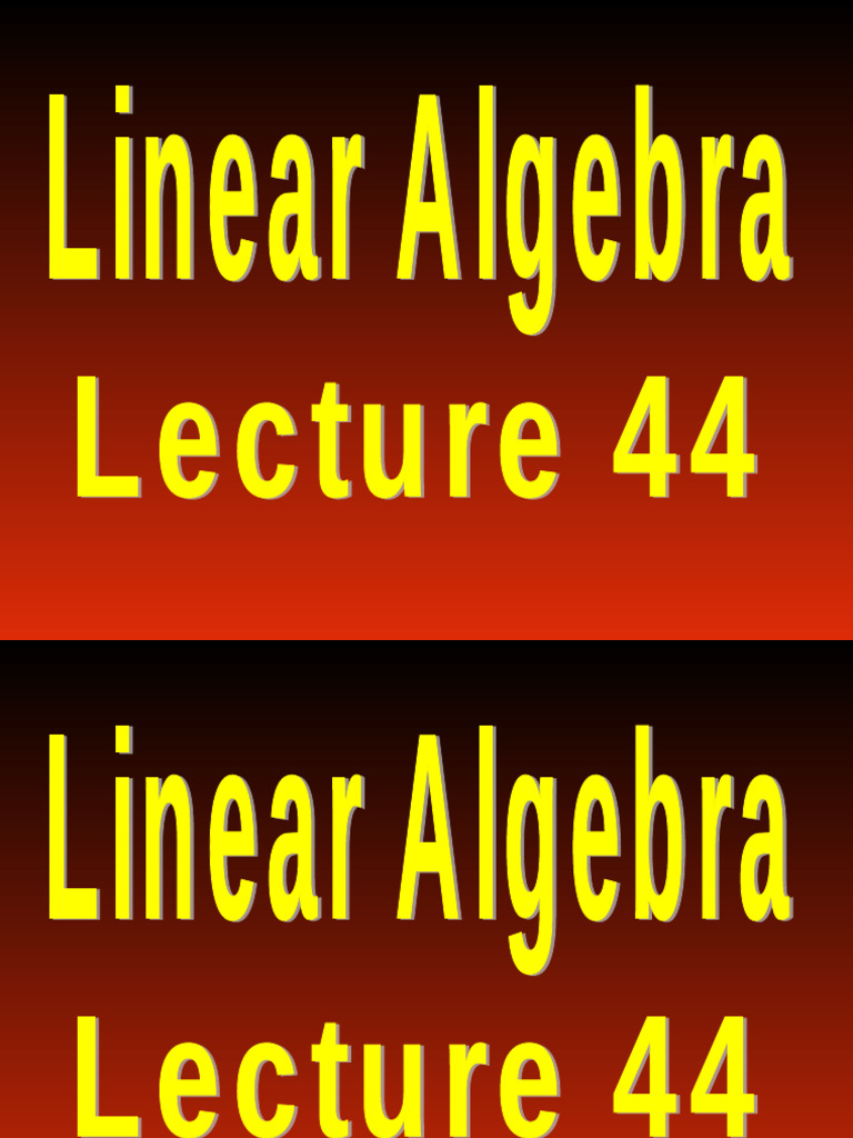 Lecture 44 | PDF | Least Squares | Vector Space
