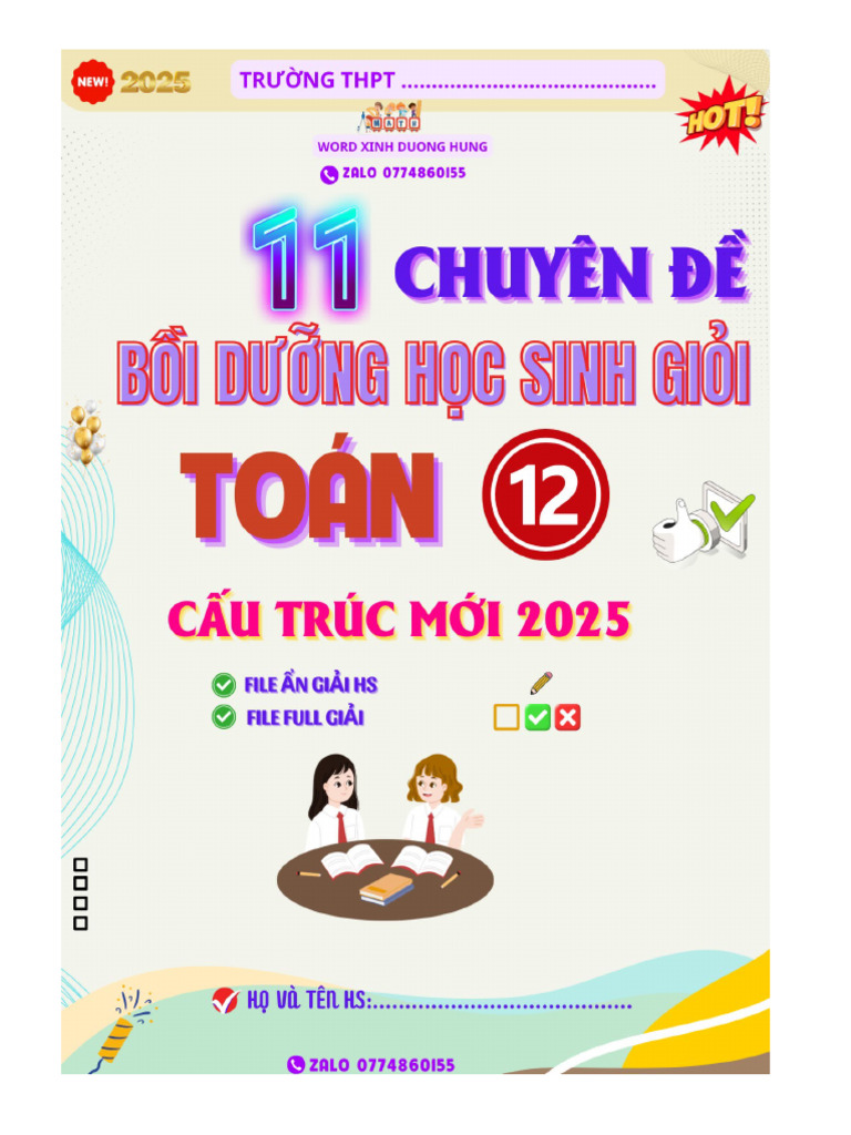 11 CĐ BD HSG Toán 12-Ctm 2025 | PDF