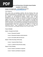 UGFH 1000B Course Outline 2022-23 | PDF | Learning | Textbook