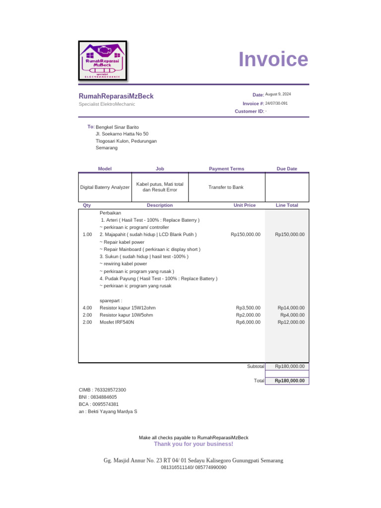 Invoice DBA Sito | PDF