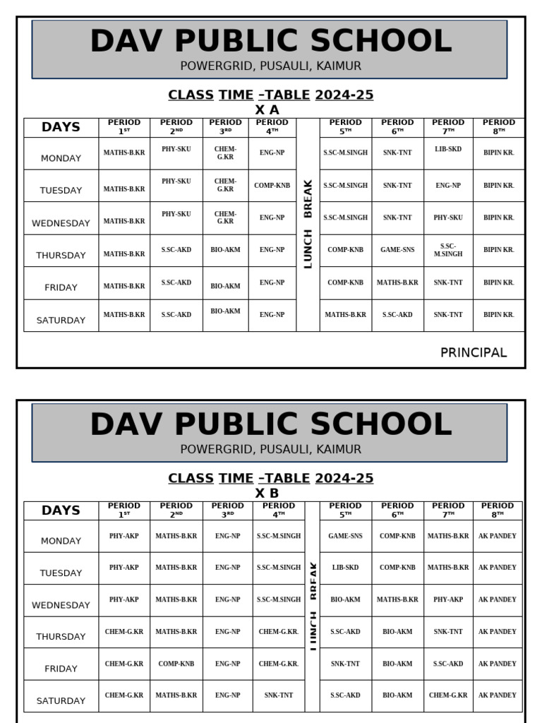 CLASS ROUTINE | PDF
