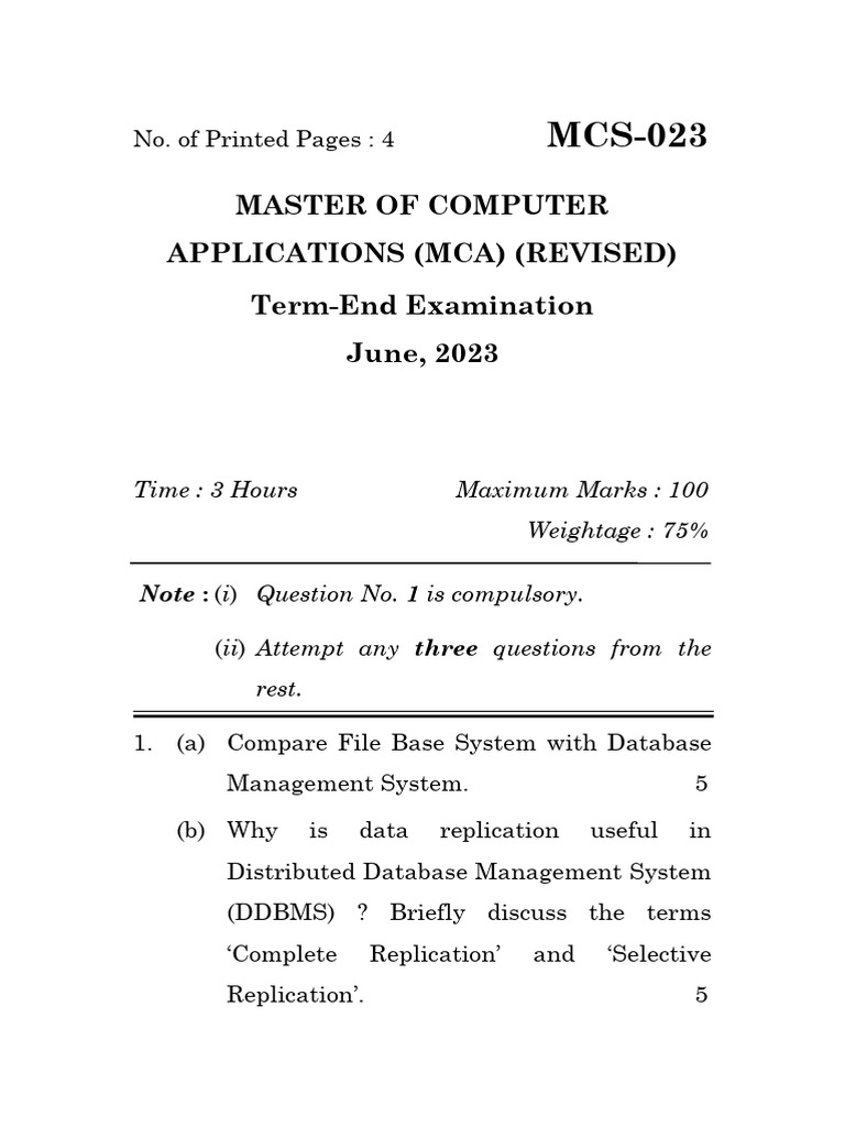 MCS 023 | PDF | Databases | Database Index MCS 023 | PDF | Databases | Database Index